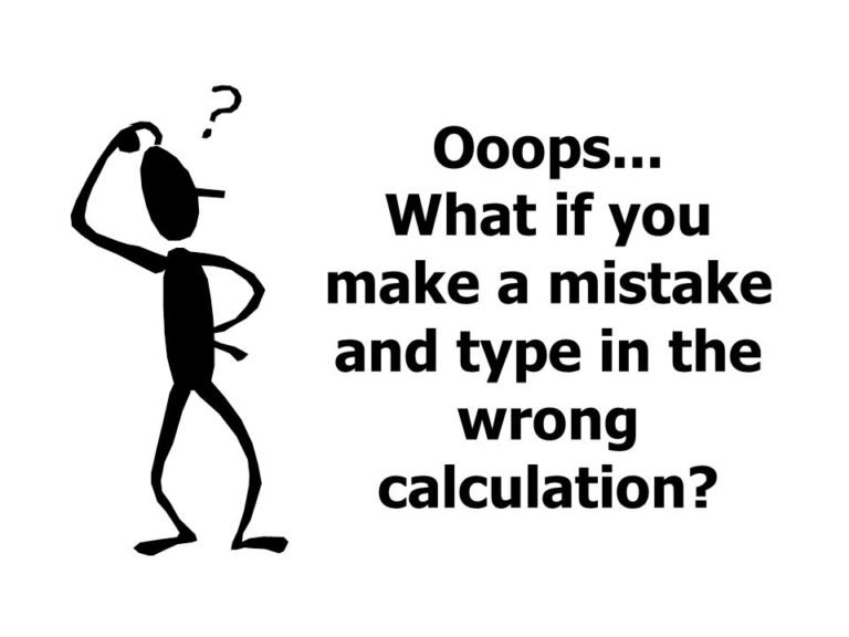 Ooops What If You Make A Mistake And Type In The Wrong Calculation Game Of Selling